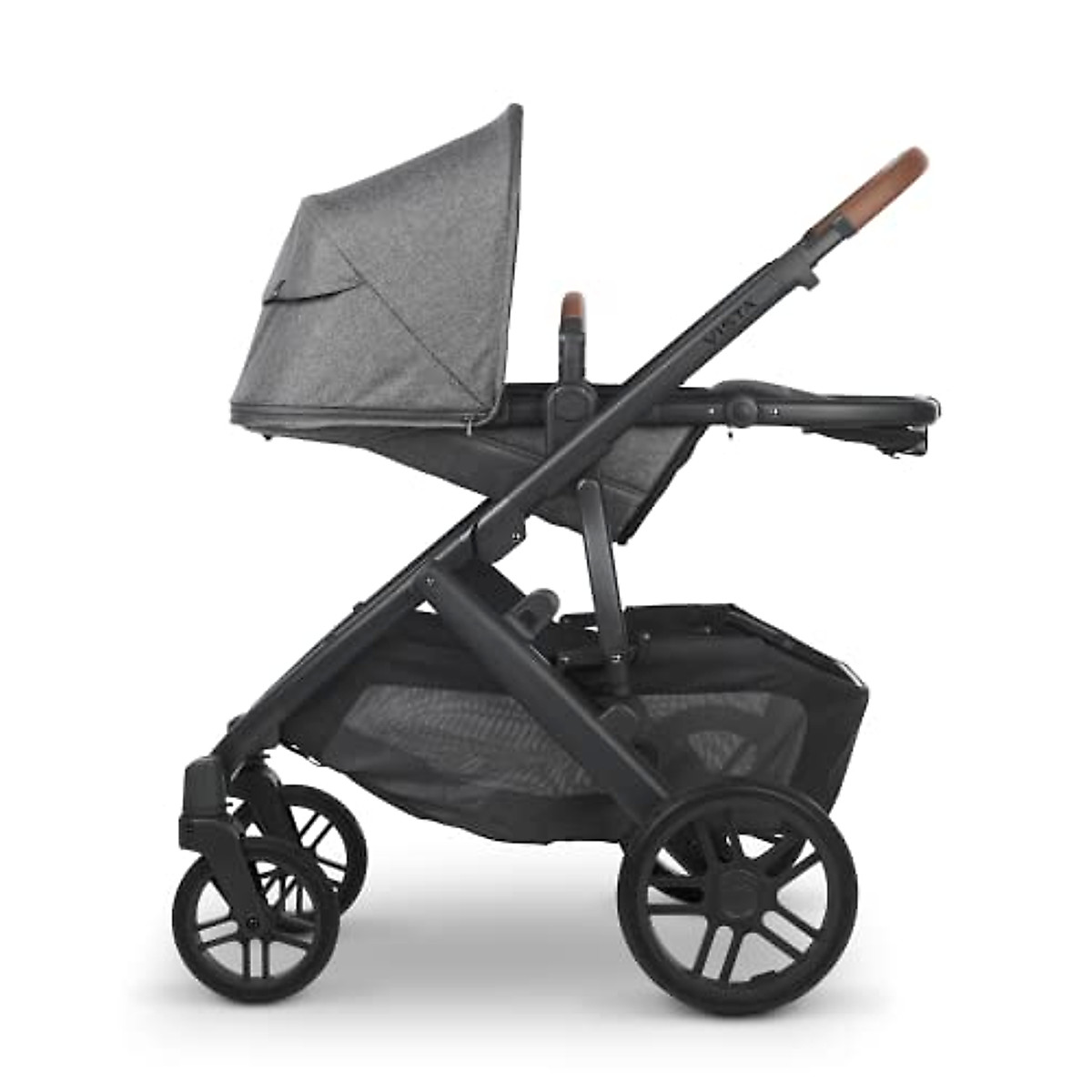 Vista V2 Stroller - Greyson (Charcoal Melange/Carbon/Saddle Leather) + MESA Infant Car Seat - Jake (Black)