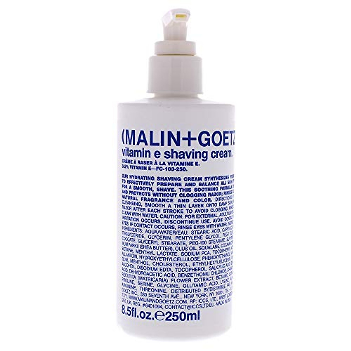 Malin + Goetz Vitamin E Shaving Cream, 8.5 Oz. - Shea Butter Shave Cream, Smooth Refreshing Menthol, Personal Care Products, Vegan & Cruelty Free
