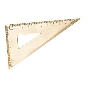 Ciieeo Triangle Ruler Triangular Ruler Stainless Steel Ruler Nordic Style Ruler Metal Protractor Plastic Ruler Clear Math Ruler Triangle Metric Ruler School Supplies with Hole Stationery