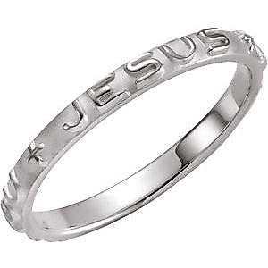 Diamond2Deal 925 Sterling Silver Jesus I Trust in You Prayer Fashion Ring Size 9