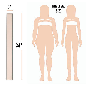 invera Breast Implant Stabilizer Band, Post Surgery Breast Augmentation and Reduction Strap, Chest Belt, Breast Support Bandage, One Size Fits All (Beige)