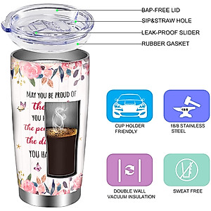 CGMIBAS Retirement Gifts Tumbler Cup 20Oz, Happy Retired Coffee Travel Mug, Retirement Drinking Cup, Retirement Mug Gifts for Women Friends Nurse Teacher