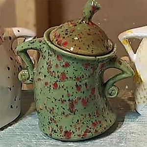 XbaLm Canister with Attitude,Cute Storage Canister, Food Storage Jar with Airtight Lid for Kitchen,Perfect for Coffee Tea Sugar Spices Ceramics Jars (purple)