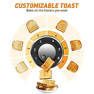2 Slice Toaster - Stainless Steel Wide Slot Toasters 6 Shade Settings Defrost/Bagel/Cancel with Drop-Down Crumb Tray, Compact Countertop Toaster for Artisan Bread, Muffin, Croissant, Bagel, Waffles