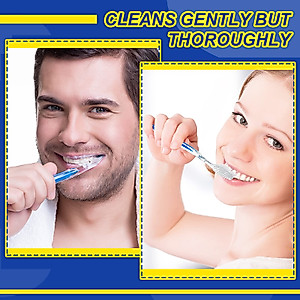 Patelai 100 Pcs Individually Wrapped Toothbrush Bulk Disposable Travel Toothbrushes Soft Bristle Tooth Brush Single Pack for Camping Adults Kids Hotels Guest Toiletries (Blue)