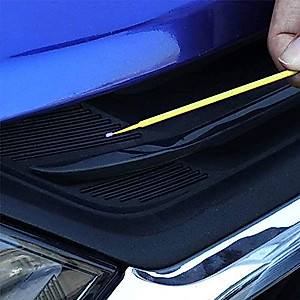 1mm Micro Tips Car Up Paint Micro Brush Small Applicator Cleaning Tools Color Auto Accessory Yellow 100pcs