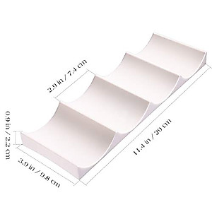 BESTonZON European Style Wine Rack Plastic Water Bottle Display Mat Wine Holder Storage Organizer for Kitchen Countertops Pantry Fridge (White/2.9"/7.4cm per Groove)