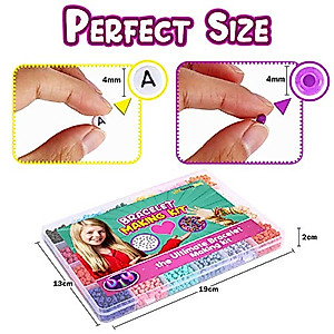 Goody King Bracelet Making Kit Friendship Bracelet Kit Jewelry Making Beads - 5000+pcs Bead Craft Kit Set, Glass Pony Seed Letter Alphabet DIY Art and Craft - Gift for Her Women Kid Age 6 7 8 9 (4mm)