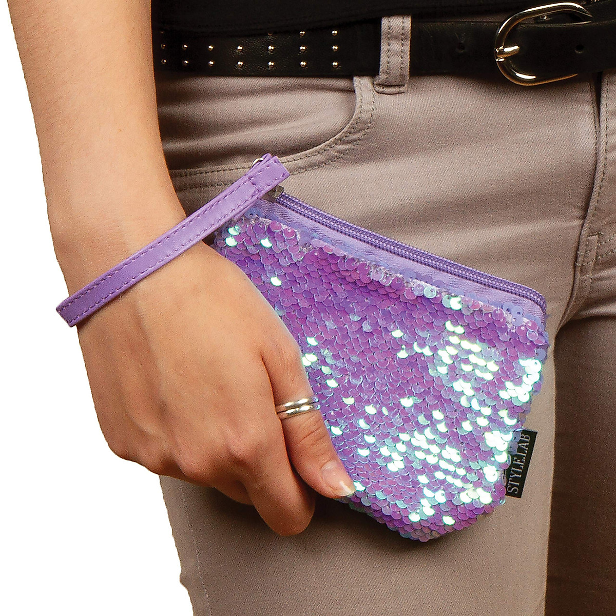 Style.Lab by Fashion Angels Magic Sequin Wristlet - Periwinkle/Seafoam