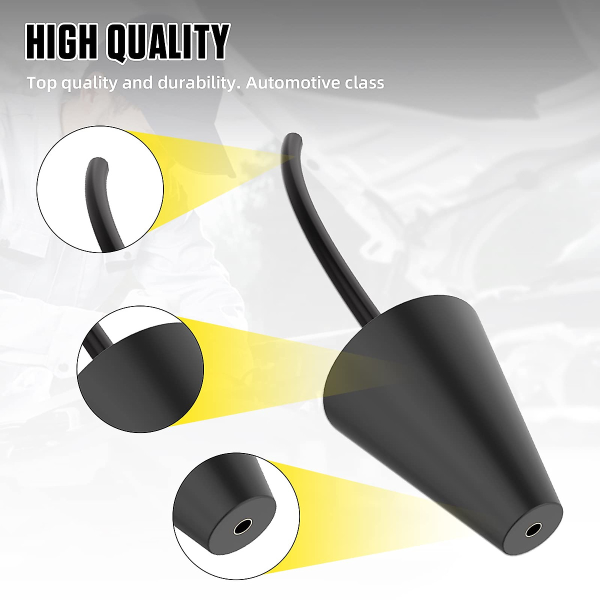 Smoke Cone Leak Detector Exhaust Intake Boot Adapter Diagnostics for Automotive EVAP Leak Locator Tester