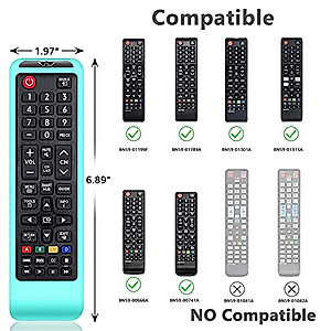 [2 Pack] Samsung-TV-Remote Cover Case Compatible with Samsung Replacement LED LCD HD TV 3D Smart TV Remotes | BN59-01199F | BN59-01315A | Fluorescence [Green+Blue] Glow in The Dark