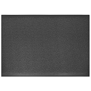 Portico Systems 18030504T Comfort Step 3/8" Anti-Fatigue Mat with Pebble Emboss, Solid Black, 3" x 5"