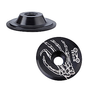 Garneck 1-1/8" Headset Stem Top Cap - Cool Skeleton Hand Bike Headset Top Cap Front Fork Stem Top Cover Bowl - Aluminum Bike Headsets or MTB Road Mountain Bike