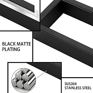 Ddtohan Towel Bar, Stainless Steel Hand Towel Rack, Bathroom Wall Mount Towel Holder (Black)