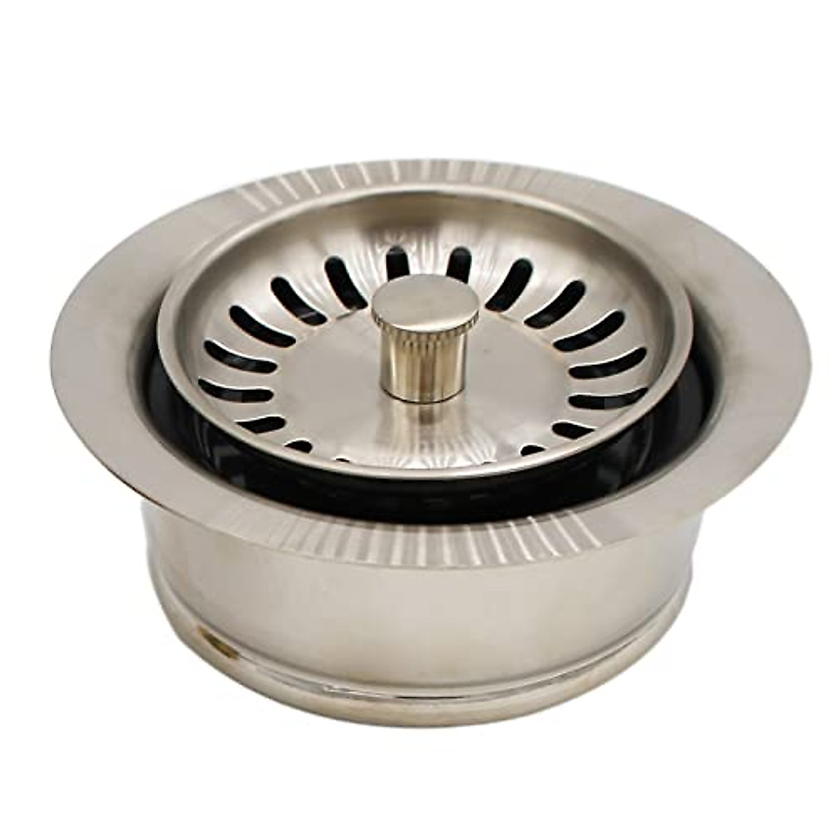 Westbrass CO139-07 Velosah 9" 1-Handle Hot Water Dispenser Faucet Kit with Filter, Kitchen Sink Strainer & Disposal Trim Set, Satin Nickel