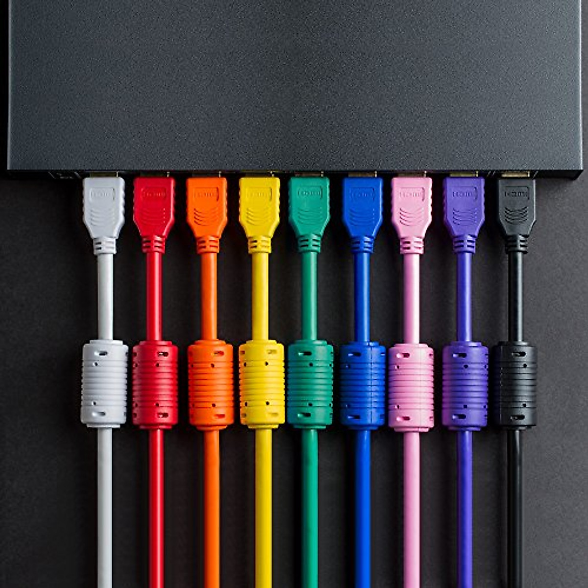 Cmple - HDMI Cable 3FT High Speed HDTV Ultra-HD (UHD) 3D, 4K @60Hz, 18Gbps 28AWG HDMI Cord Audio Return 3 Feet Pink