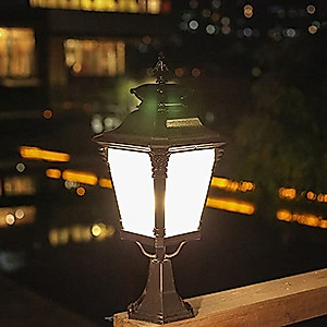 speesy Personalized Waterproof Courtyard Stigma Column Post Light Fixture,Outdoor Garden Lawn Pillar Lamp,Die-cast Aluminum E27/E26 Post Lamps, Villa Gate Hotel Pool Column Lamp