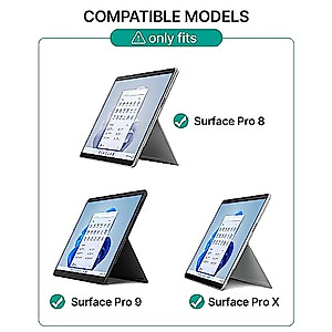 Typecase Wireless Keyboard for Surface Pro 9 & 8 | Backlit & Detachable