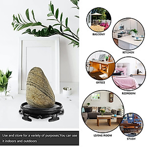 GANAZONO Indoor House Plants 1pc Imitation Solid Wood Flower Bracket Flowerpot Decorations Resin Fish Tank Base Stand