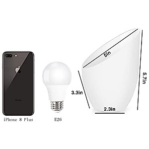 2 Pack Plastic Lampshade,5.7 inch High,4.1 inch Diameter,1.65 inch Fitter,Replacement Plastic Lamp Shade for LED Floor Lamp [White]