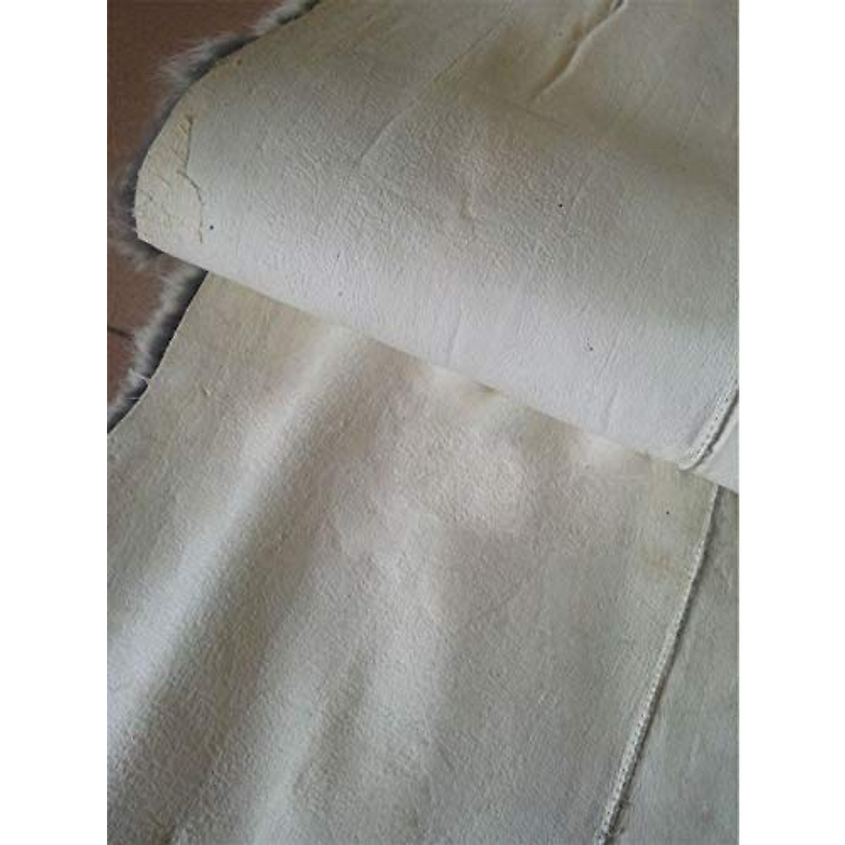 100% Natural Rabbit Fur Bed Throw Blanket,Rug,Rabbit Fur Blankets/Plates Furry Soft Warm Lush Fur Throw Home Decoration Reprocessed DIY Materials (21.65" x 43.3" Straw Yellow)