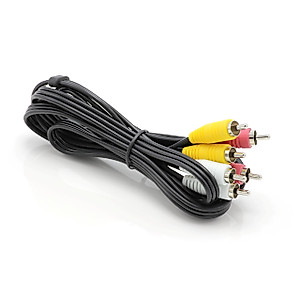 THE CIMPLE CO 2 Way AV Switch - 2 Input 1 Output RCA Selector Switch for Composite Audio and Video - Switcher Box - Includes RCA Composite Cable (Black)