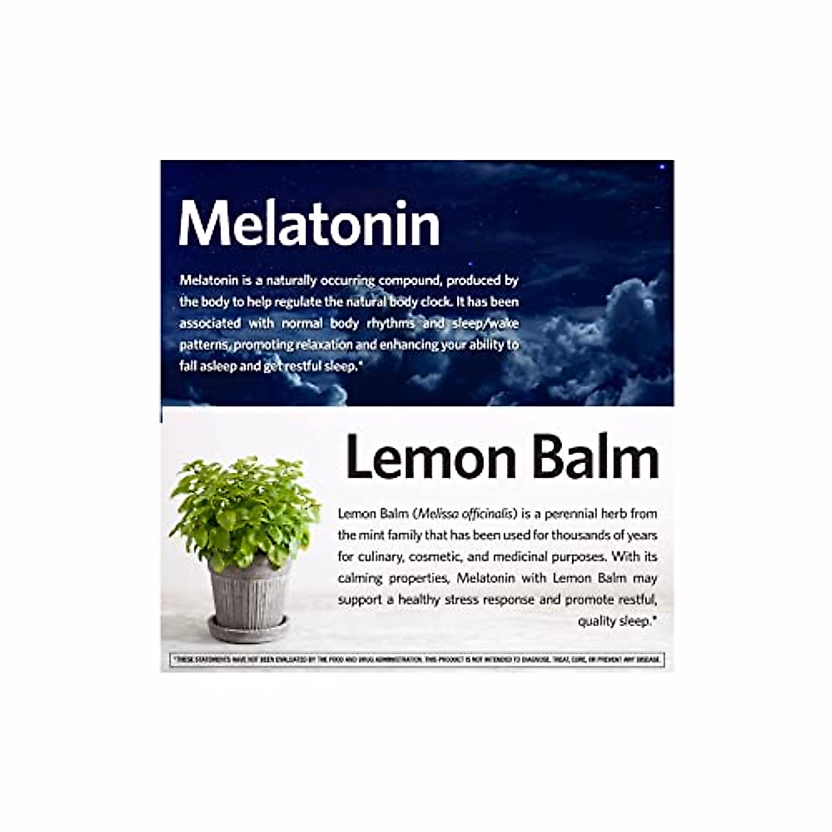 Spring Valley Melatonin 10 mg with Lemon Balm Extra Strength, Sleep Support - 120 Tablets + STS Fridge Magnet.