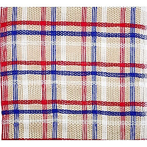 9.5" Natural Check Mesh by Celebrate It Red, White & Blue