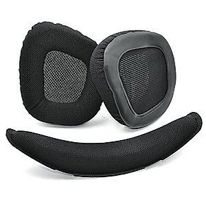 Upgrade Replacement Ear Cushion Headband Earpad Compatible with Corsair Void RGB Elite USB Premium Gaming Headset (Headband+Black Ear Pads)