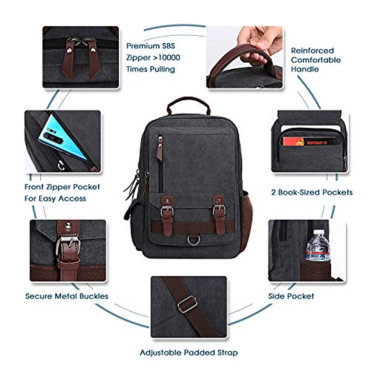 WOWBOX Sling Bag for Men Sling Backpack 13.3" Laptop Messenger Bag