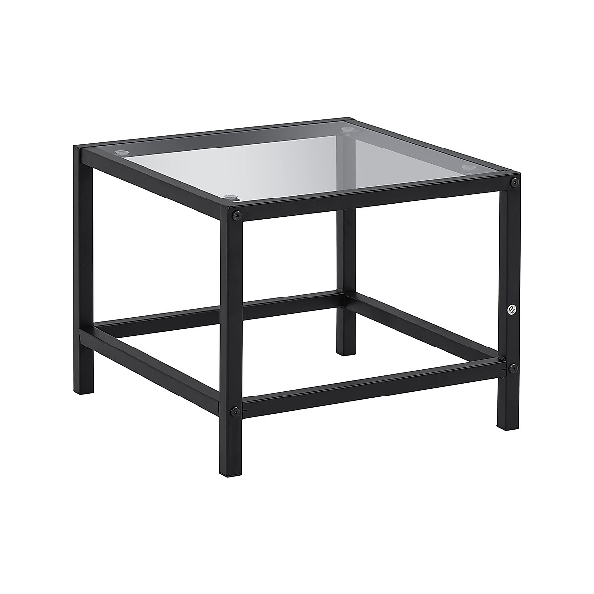 SPOFLYINN 3pcs Small Patio Glass Side Table Set Outdoor Conversation Chairs for Backyard, Balcony and Apartment Black As Shown One Size