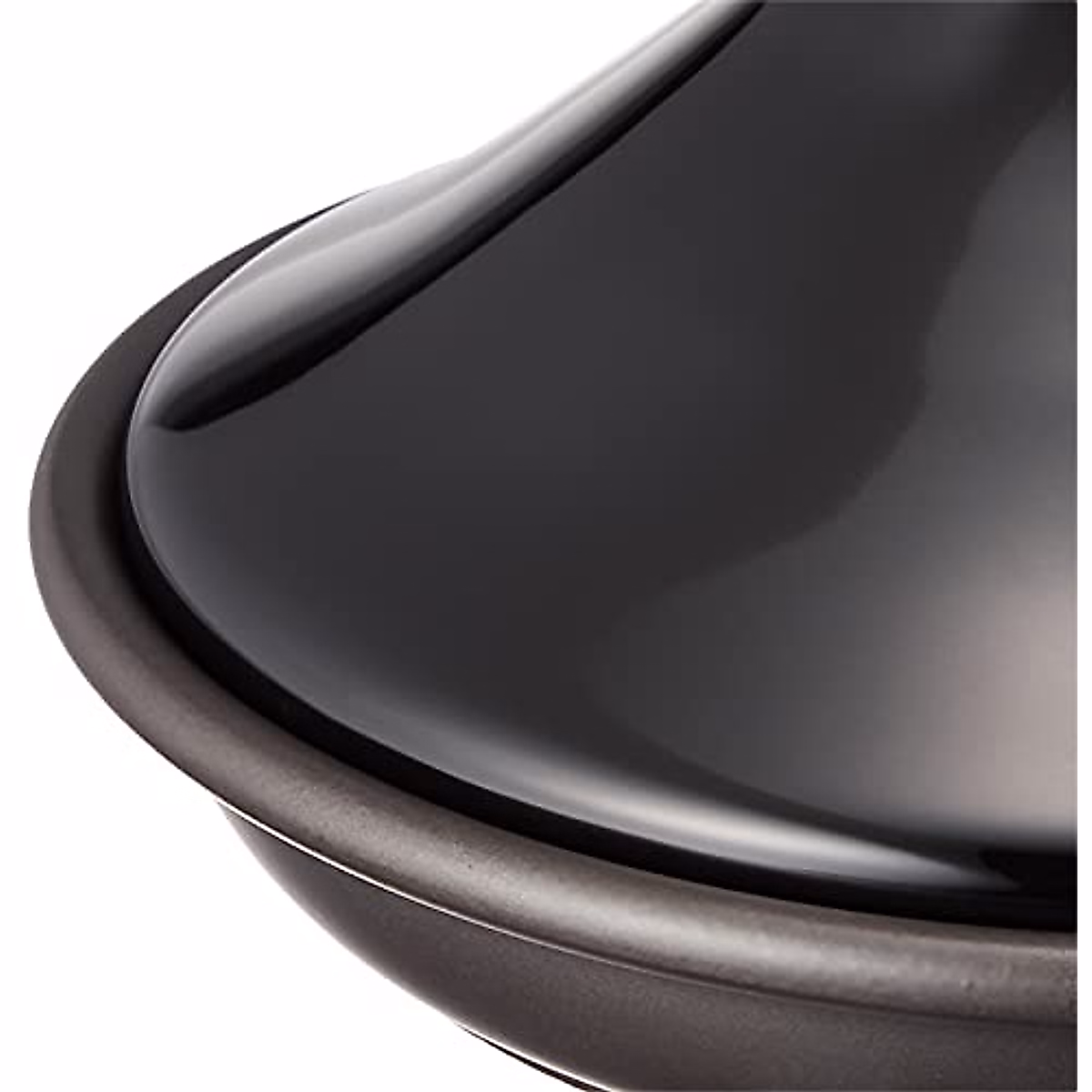 Toyo Ceramic Arita Pot, Tagine Pot, Approx. 8.3 inches (21 cm), Microwave Safe, Direct Fire, Mt. Fuji, Black, Made in Japan