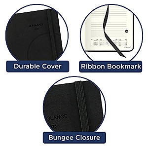 AT-A-GLANCE 2023 Daily Planner, Plan. Write. Remember, 5" x 8-1/4", Small, Pocket, Black (70680005)