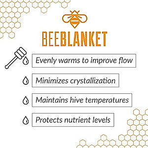 Powerblanket BB05GV Bee Blanket Honey Heater, 5 gal Pail Heater with Cutout for Gate Valve, Charcoal Gray