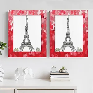 POFATO Shiny Red Heart11x14 Picture Frame Wood Photo Frame for Tabletop Display Wall Mount Picture Frame Display 11 x 14 Inch Photo Wall Decor Home Gift Frames