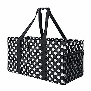 NPBAG Extra Large Utility Tote Bag with Wireframe, Oversized Collapsible Reusable Grocery Shopping Bag, Standable Waterproof Pool Beach Bag, Basket for Storage