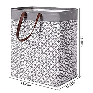 [2 Pack] Laundry Basket, Freestanding Laundry Hamper with Extended Handles, Waterproof Large Waterproof Clothes Hamper Organizer, Collapsible Lightweight Hampers for Laundry, Clothes,Towels, Toys