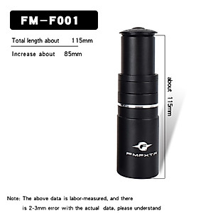 FOMTOR Bike Stem Riser,115mm MTB Handlebar Risers Bicycle Fork Stem Extender for 1-1/8" 28.6mm Fork Mountain Bike, BMX Road Bike