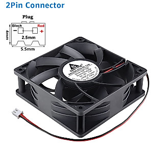 GDSTIME 1238 48V Fan, 120mm x 38mm Dual Ball Bearings DC Brushless Cooling Fan