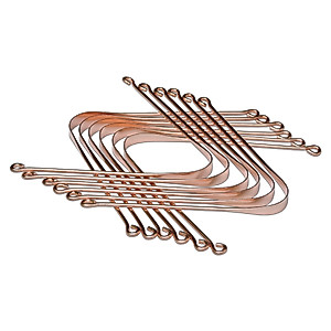 Pure Copper Tongue Cleaner, Set of 12, for Bad Breath Treatment Naturally