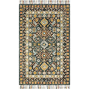 Loloi II Elka Collection ELK-03 Denim/Multi 5'-0" x 7'-6" Area Rug