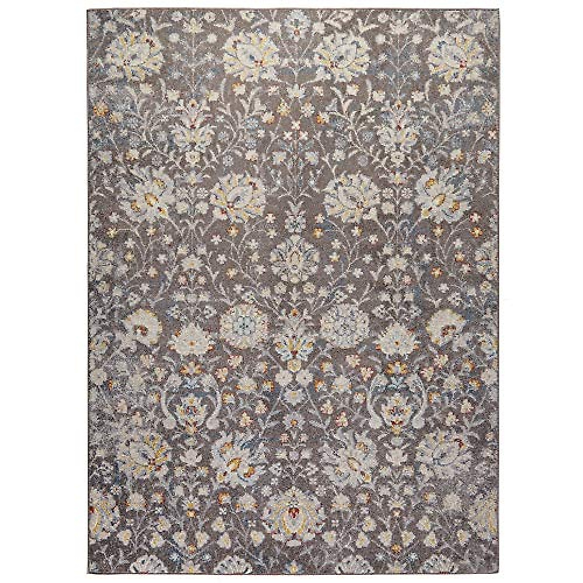 Home Dynamix Venice Flore Transitional Damask Area Rug 7'10"x10'2" Brown Ivory