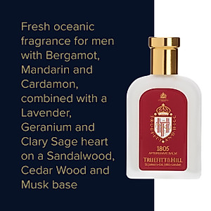Truefitt & Hill Luxury Aftershave Balm - 1805 - Premium Soothing Moisturizer with Aloe Vera Extract - Ideal for Sensitive Skin, Razor Burn Relief, and a Silky Smooth Finish - 3.38 oz.