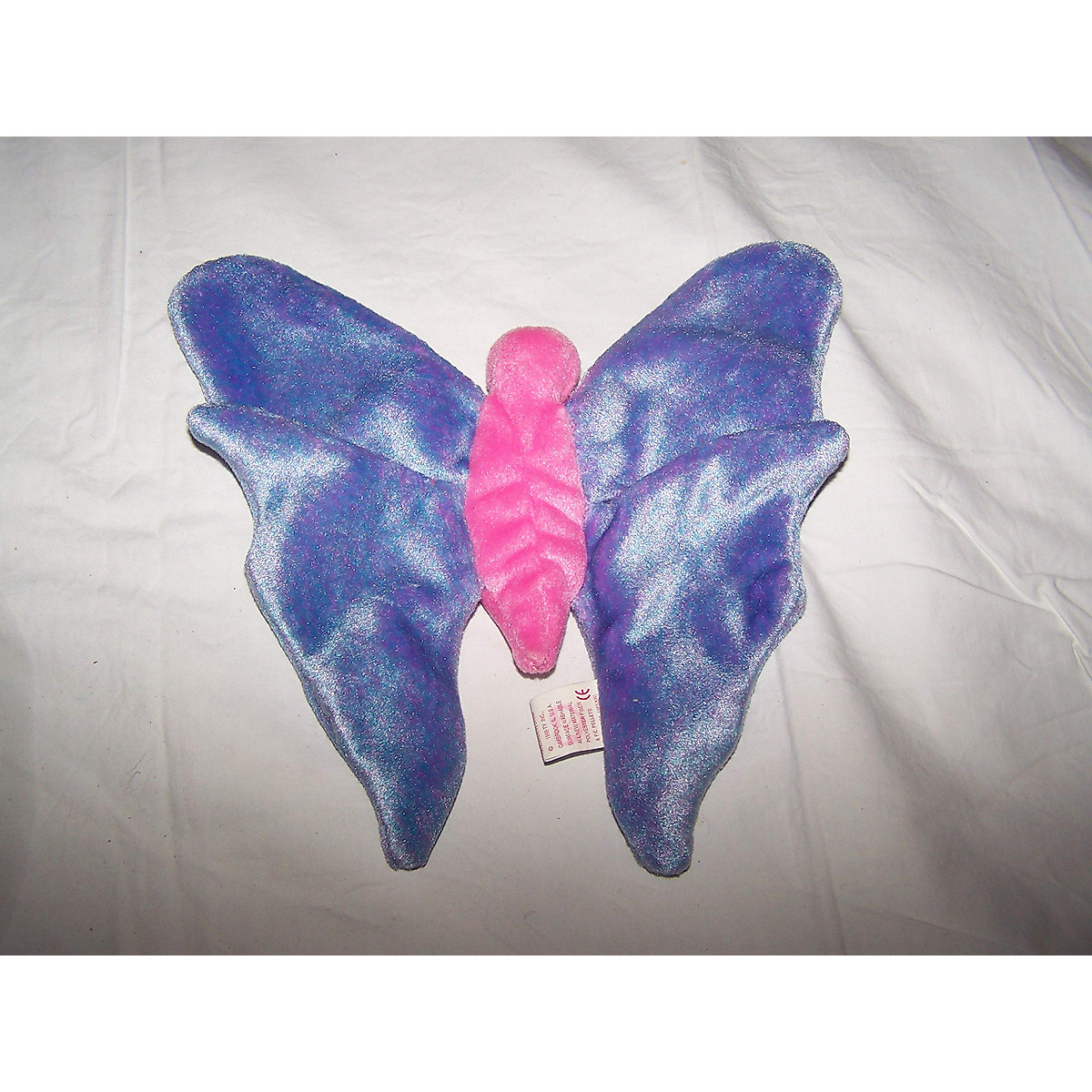 TY Beanie Babies Flitter the Butterfly - Periwinkle and Pink