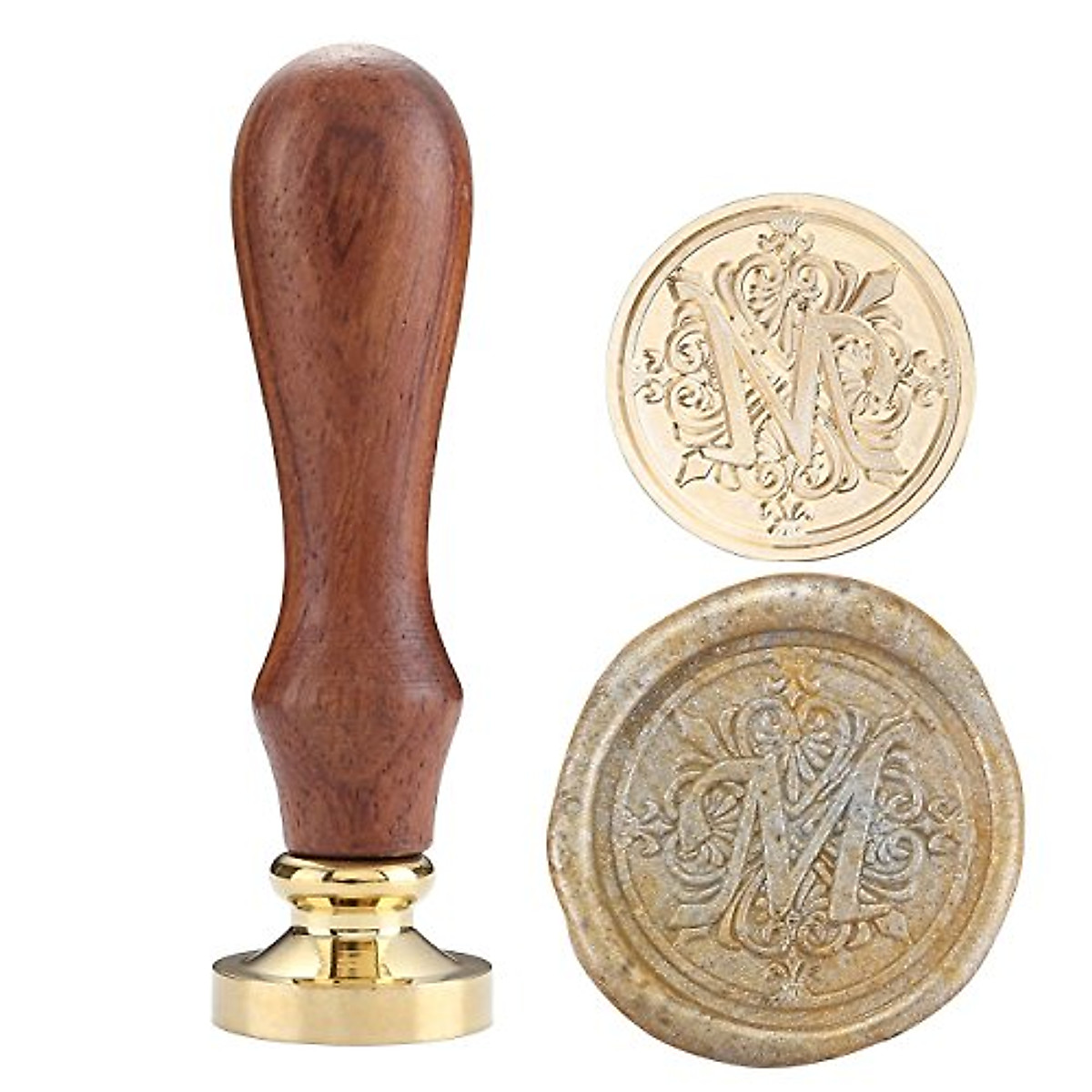 Classic Wooden Letter M Alphabet Letter Initial Wax Classic Sealing Wax Seal Stamp