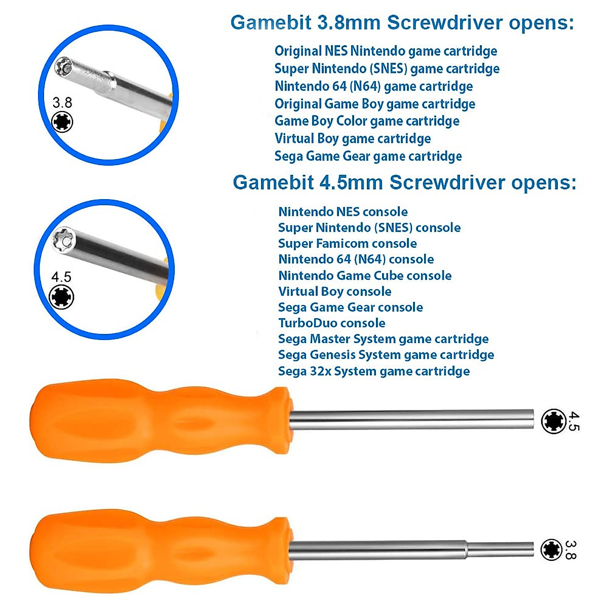 MMOBIEL Professional Repair screwdriver Toolkit compatible with Nintendo Switch 3DS and Wii NES SNES DS Lite GBA GameCube