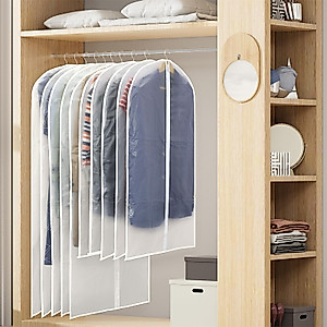 10 Pack 40" Garment Bags for Hanging Clothes,Clothes Bags for Storage Hanging,Moth P-roof Garment Bags,Garment Bags for Storage,Hanging Clothes Storage