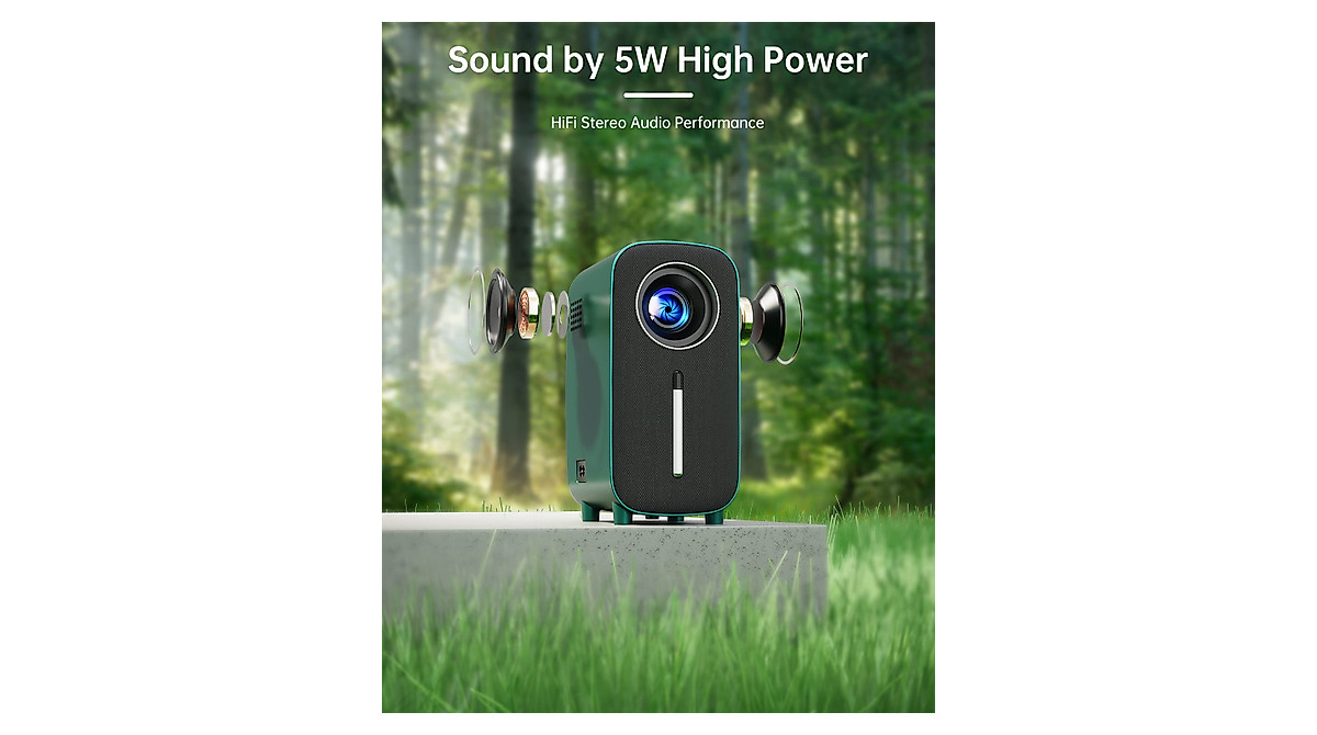 HISION Mini Projector: 1080P & 4K Support for Home & Outdoors