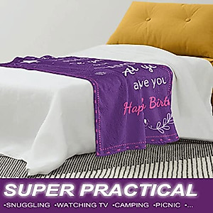 Ruifeihan 50th Birthday Gifts for Women 50"x60" Blanket, 50th Birthday Gift Ideas, 50 Birthday Gifts for Women, 50 Year Old Gifts for Women, 50th Birthday Decorations Women Throw Blankets