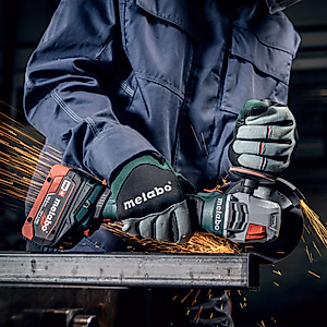 Metabo 18V Cordless 4-1/2-Inch / 5-Inch Angle Grinder Kit | (2) 18V 5.5 Ah Batteries | Brushless | Safety Features: Mechanical Safety Clutch, Brake, Paddle Switch | WPB 18 LT BL 11-125 Quick Kit